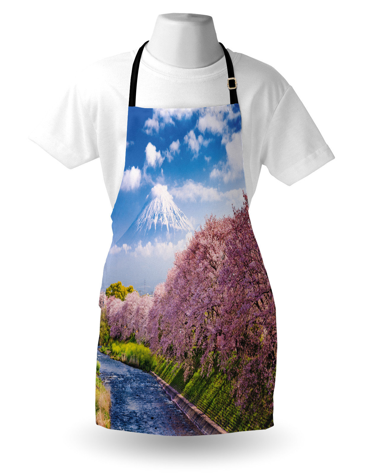 Foundry Select Mountain Apron Unisex View of River Clear Sky Adult Size ...