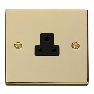 Marlow Home Co. Polished Brass 1 Gang 2A Round Pin Socket | Wayfair.co.uk