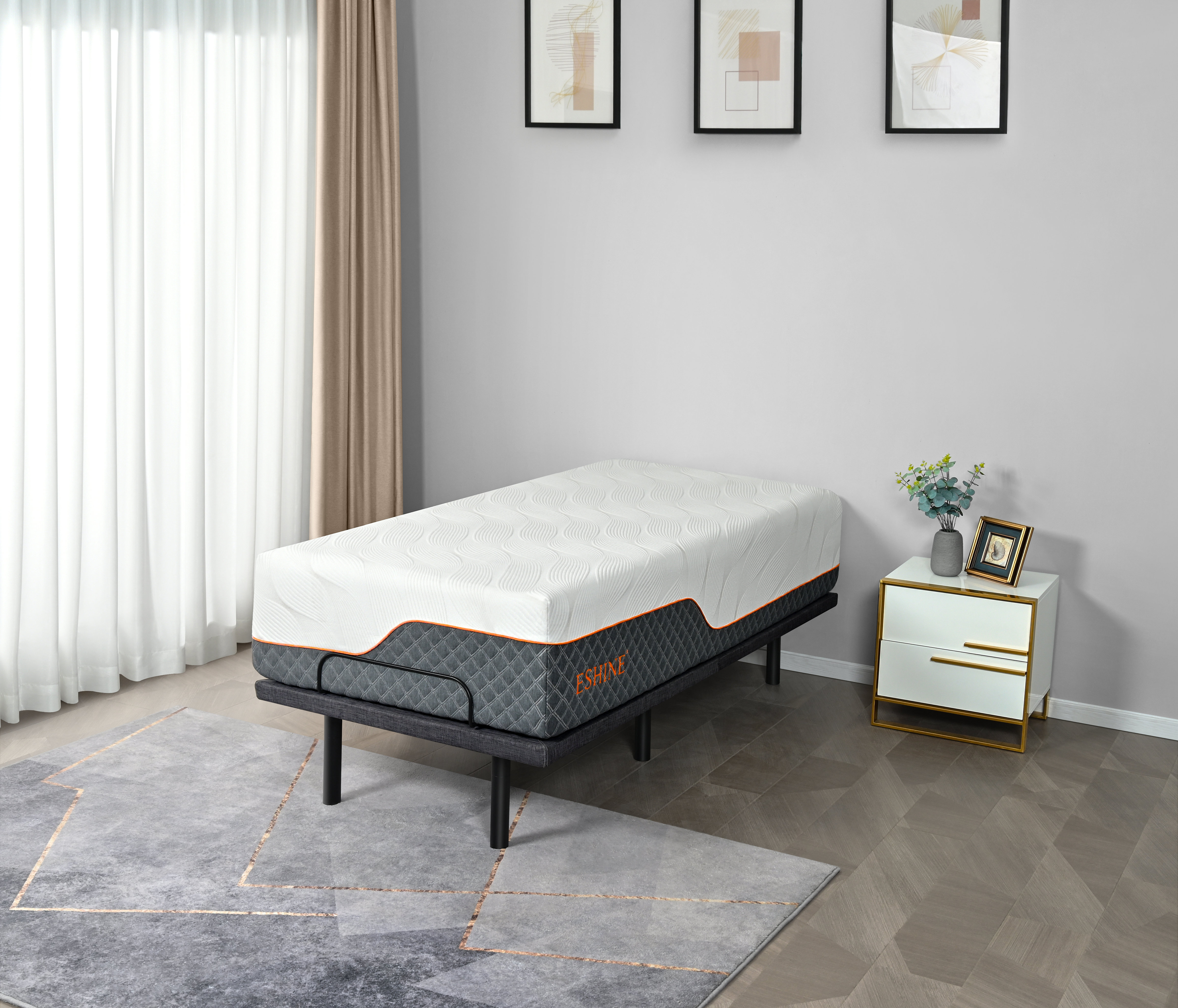 ESHINE Twin XL 14 Inch Memory Foam Hybrid Mattress - 609 Independent ...