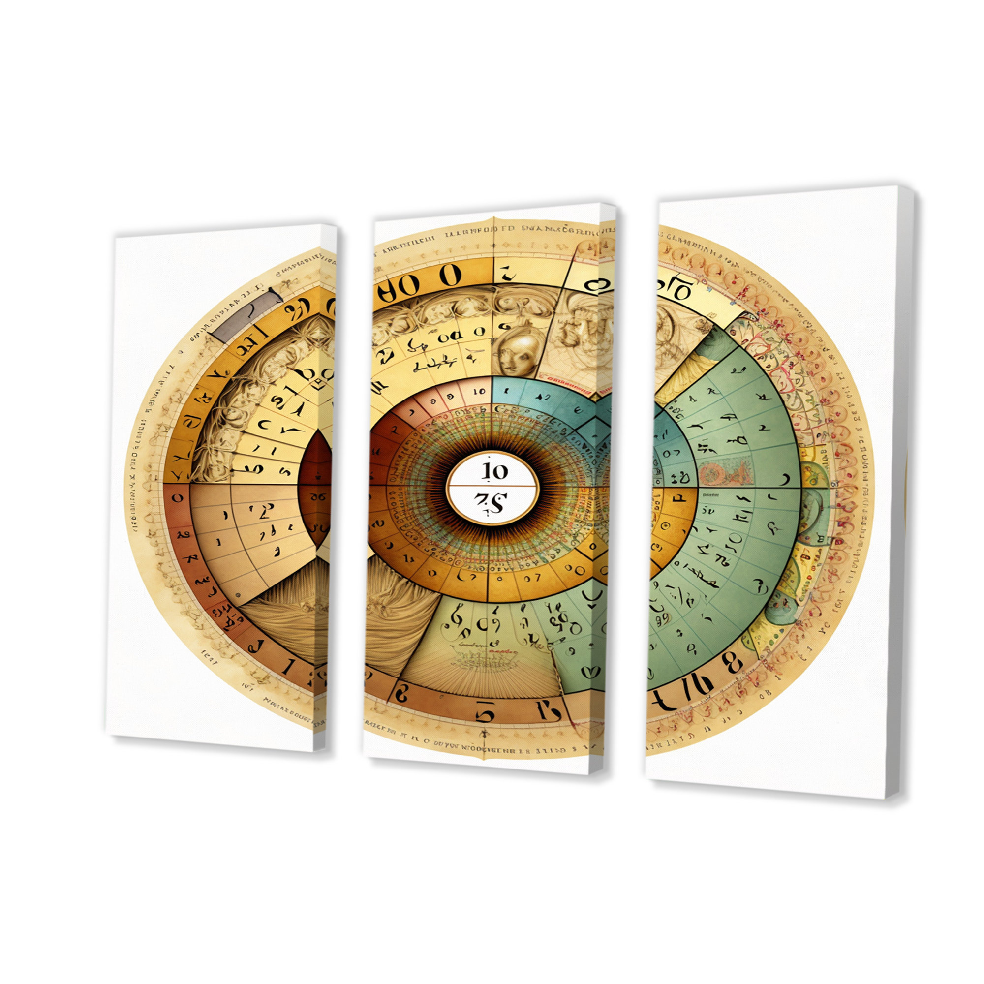 Design Art Cosmic Cartography Vintage Illustration - Astrology Canvas ...