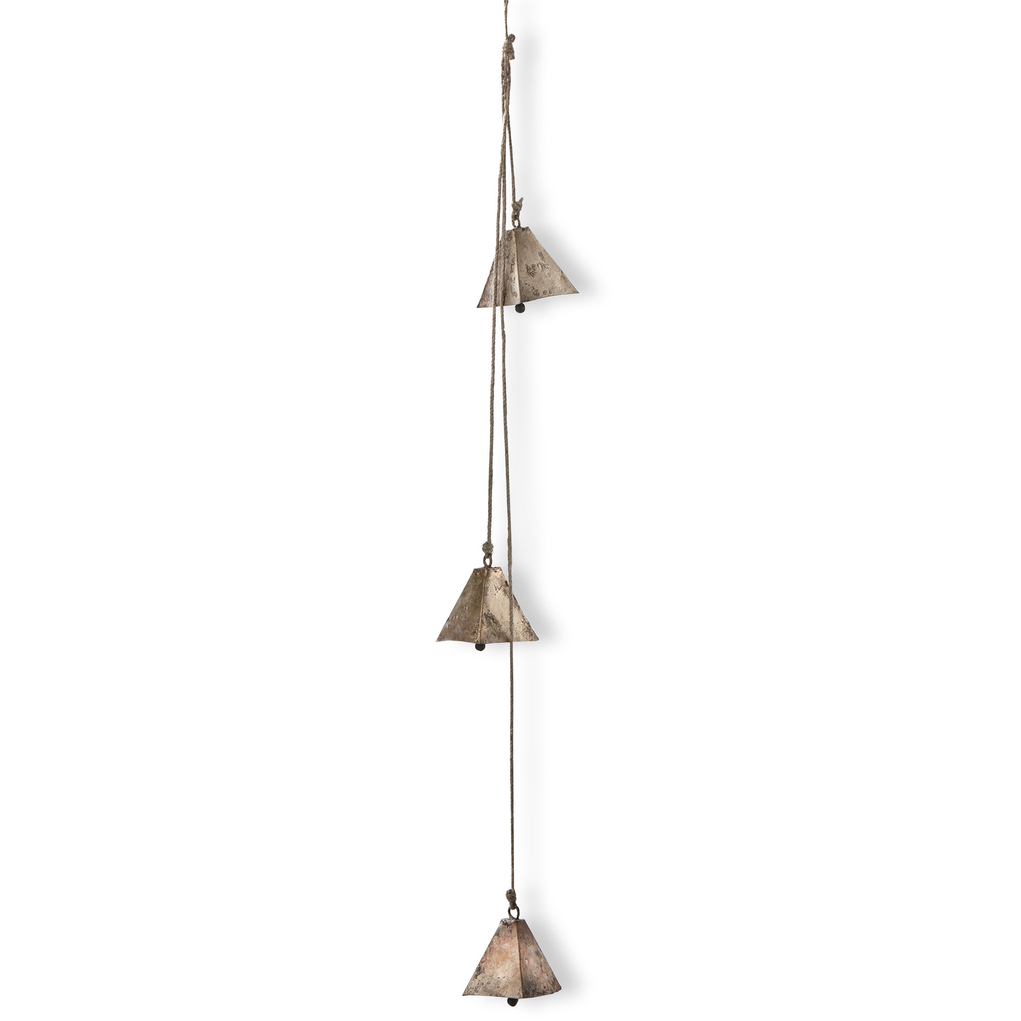 The Holiday Aisle® Pyramid Temple Bells & Jute Rope Swag | Wayfair