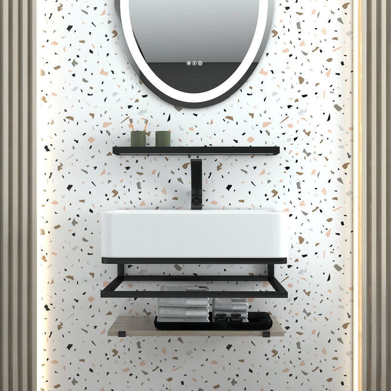 Ebern Designs Xaniyah 20.47 Modern Floating Bathroom Vanity with Single ...