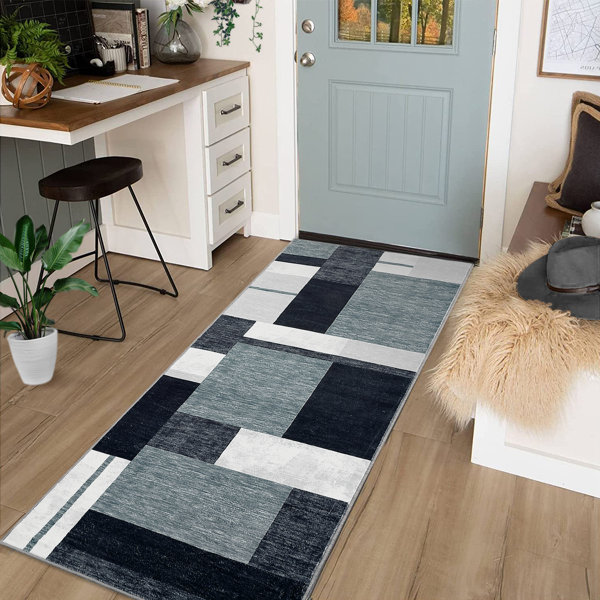 Wrought Studio Washable Modern Geometric Area Rug Soft Non Slip ...
