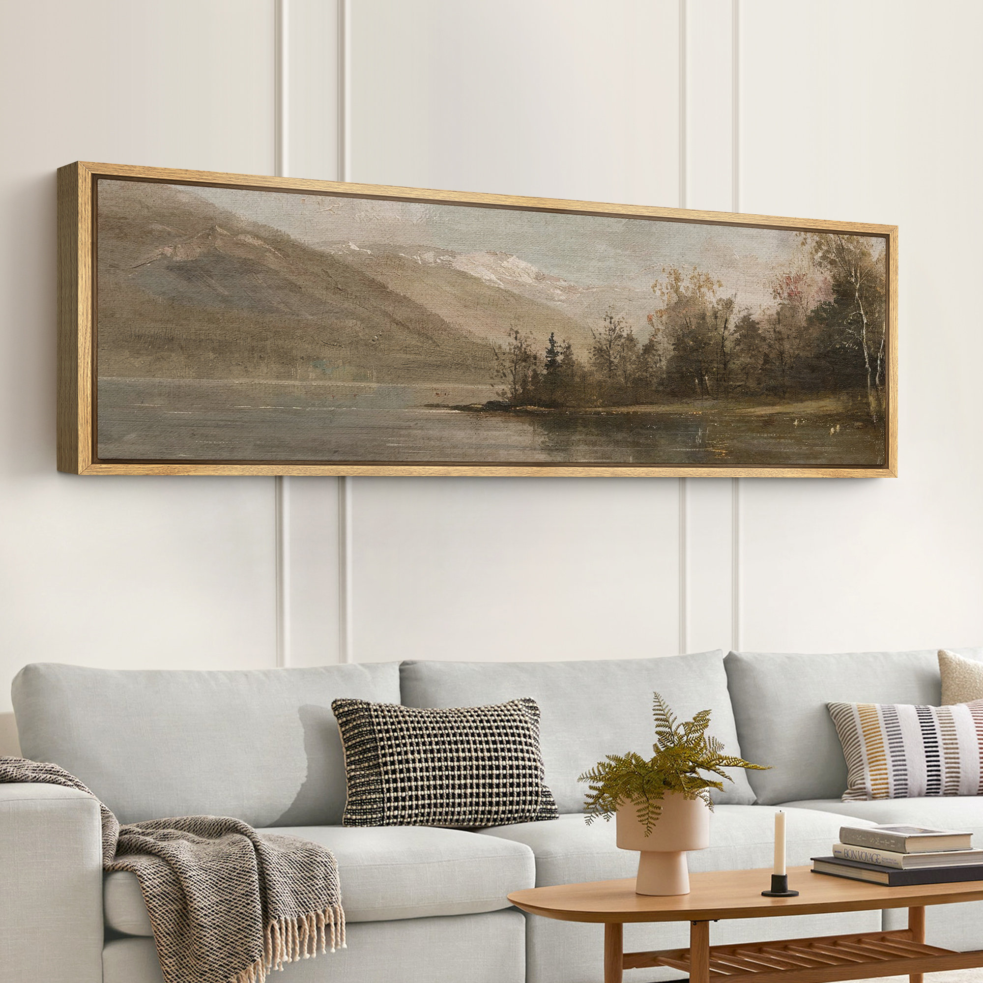 wall26 Serene Abstract Landscape Extra Large Framed Wall Art Oversized ...