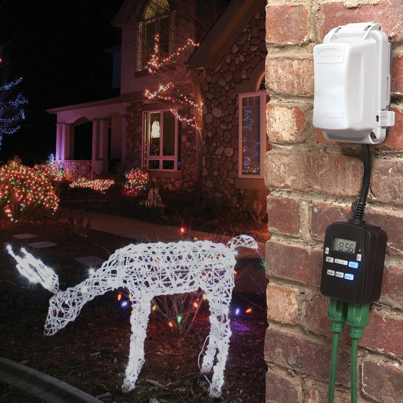 PRIME EZ-SET 2-Outlet 24-Hour Digital Outdoor Timer | Wayfair