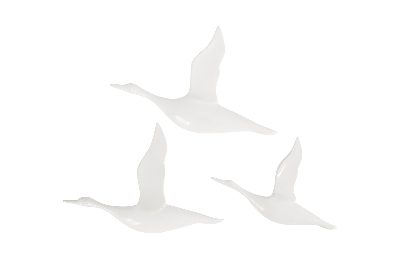 Phillips Collection Gel Coat White Flying Ducks | Wayfair