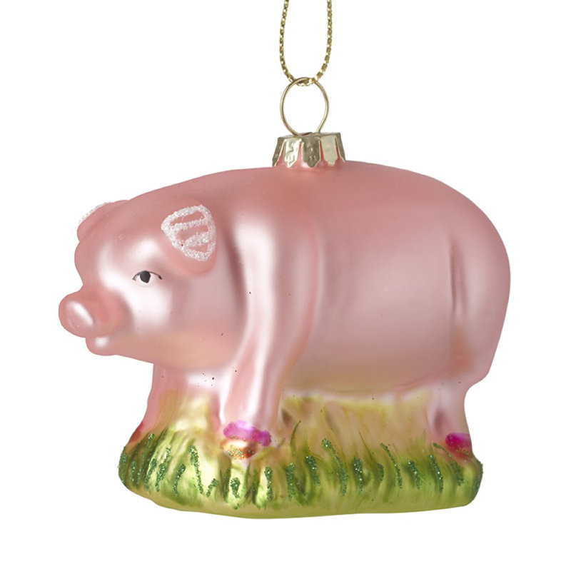 The Seasonal Aisle Pig Hanging Figurine Ornament | Wayfair.co.uk
