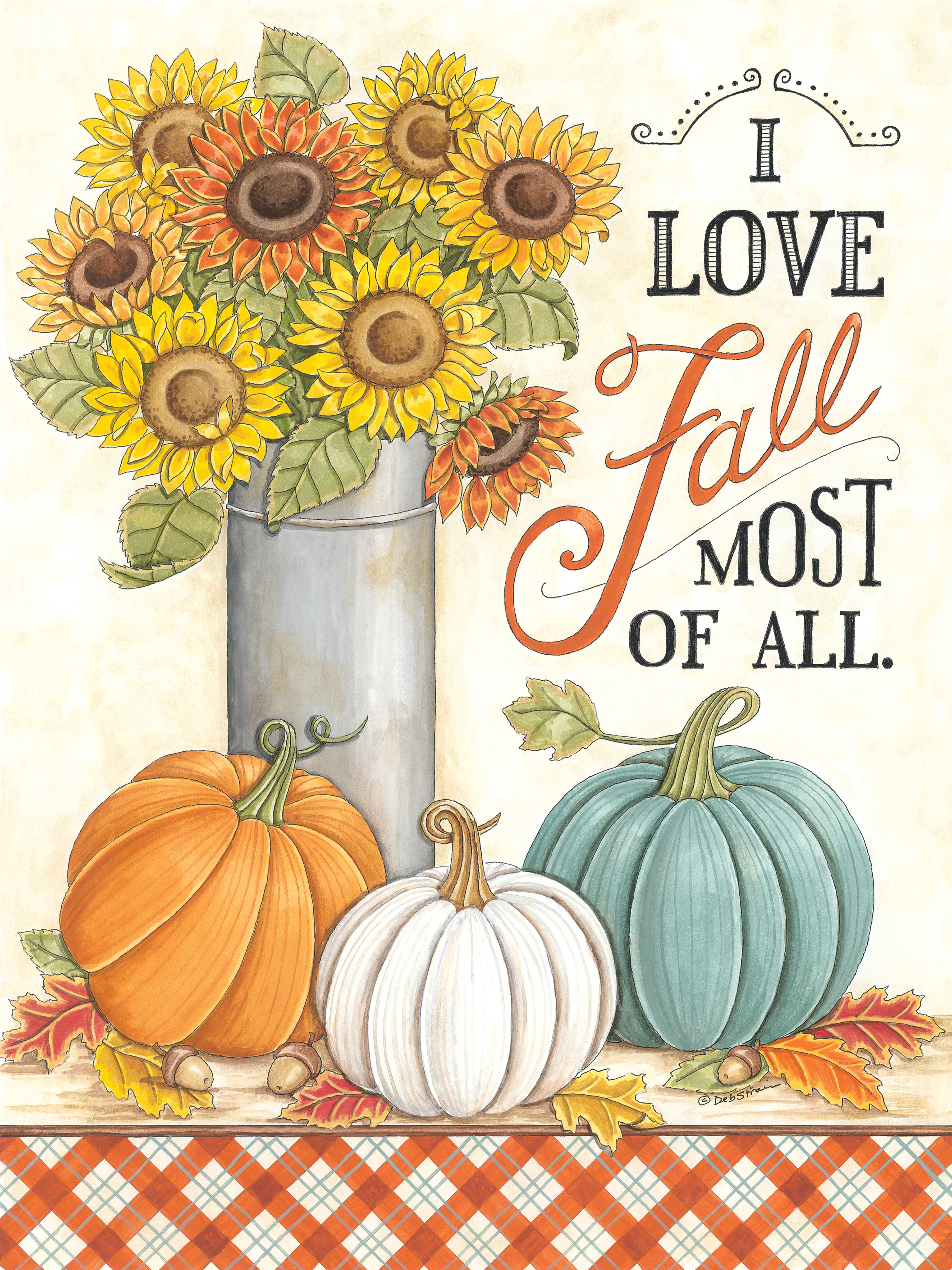 Gracie Oaks Jakobie I Love Fall Sunflowers by Deb Strain | Wayfair