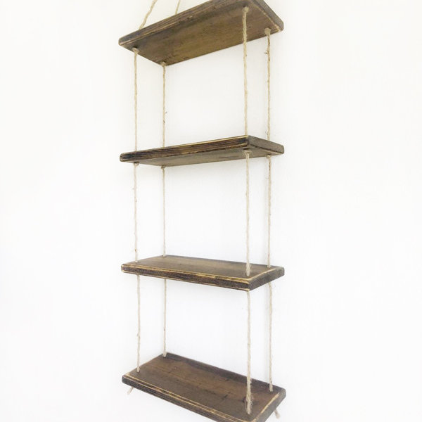 East Urban Home 4 Piece Spruce Solid Wood Tiered Shelf | Wayfair