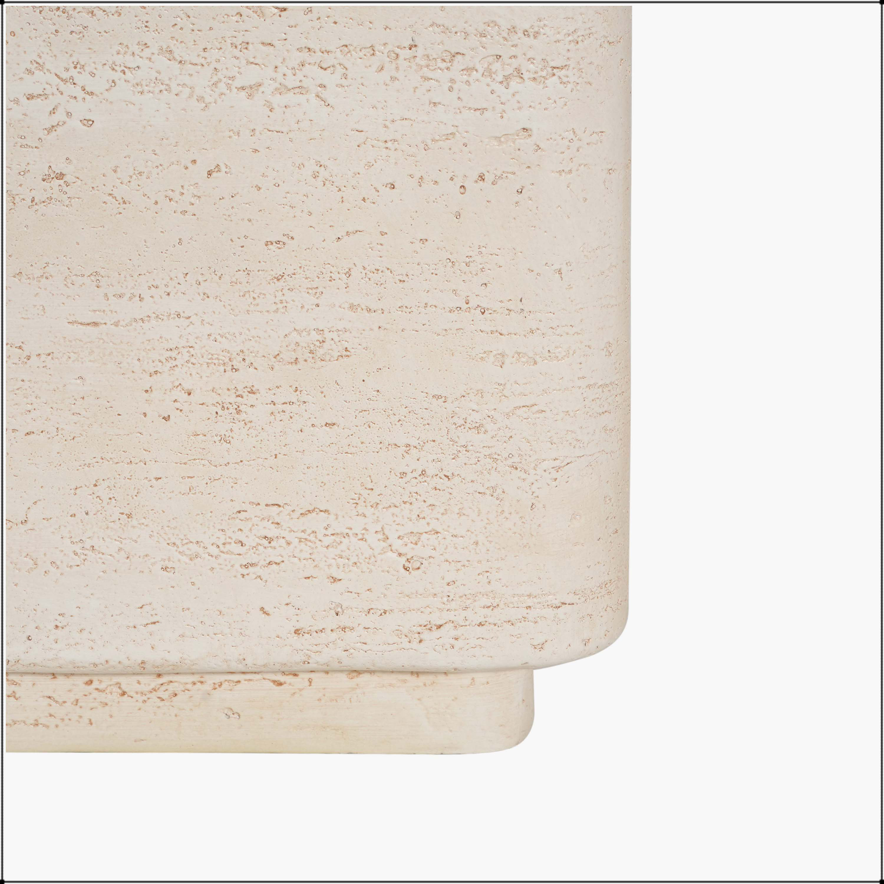 Latitude Run® Daphne Outdoor Patio MGO Side Table, Beige Travertine ...