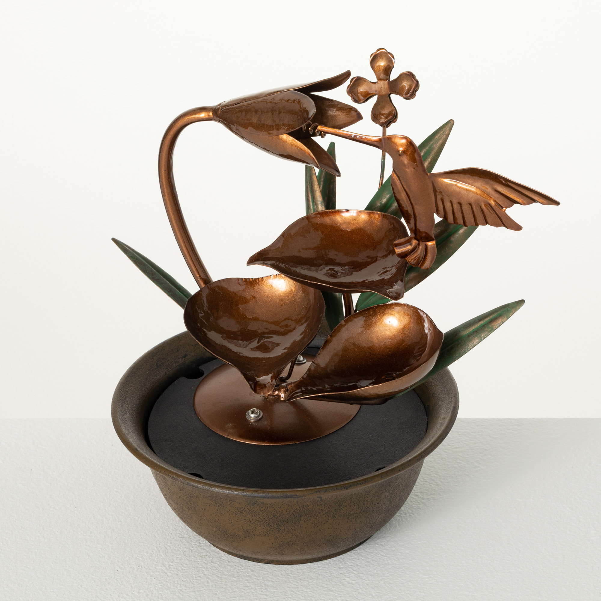 Winston Porter Janesia Metal Hummingbird Fountain & Reviews | Wayfair