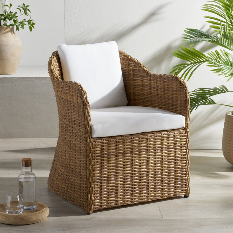 Rosecliff Heights Melbourne Wicker Outdoor Dining Chair | Wayfair