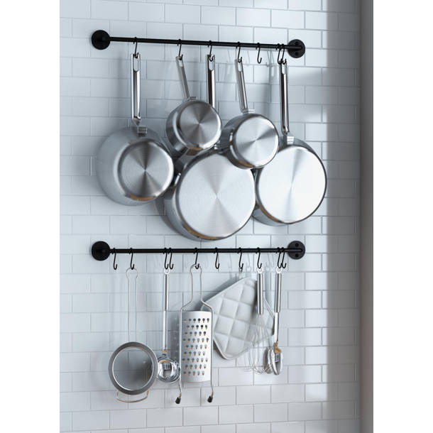 Prep & Savour Wall Mounted Pot Rack | Wayfair