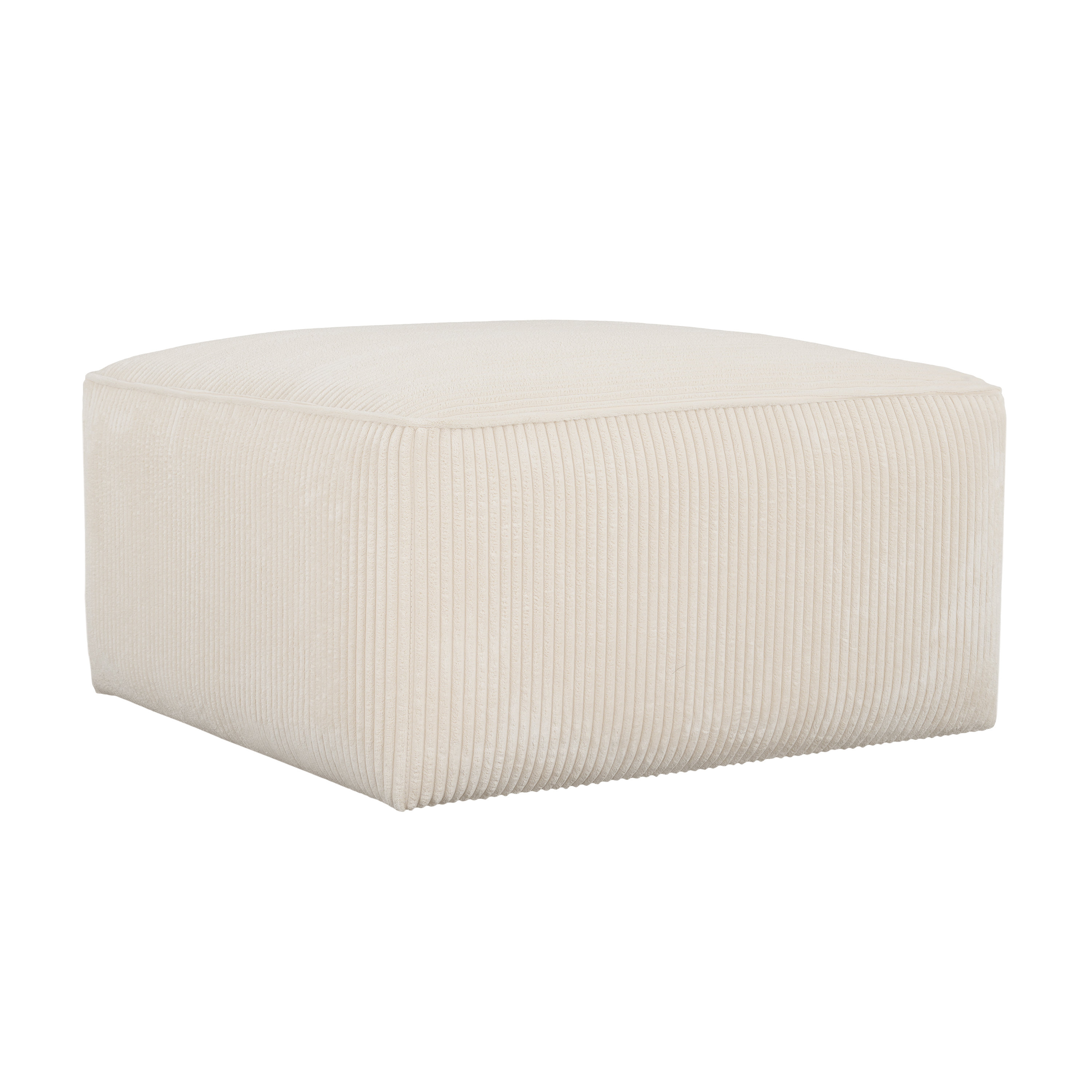 Latitude Run® Navy Blue Square Ottoman | Upholstered Footrest Stool ...