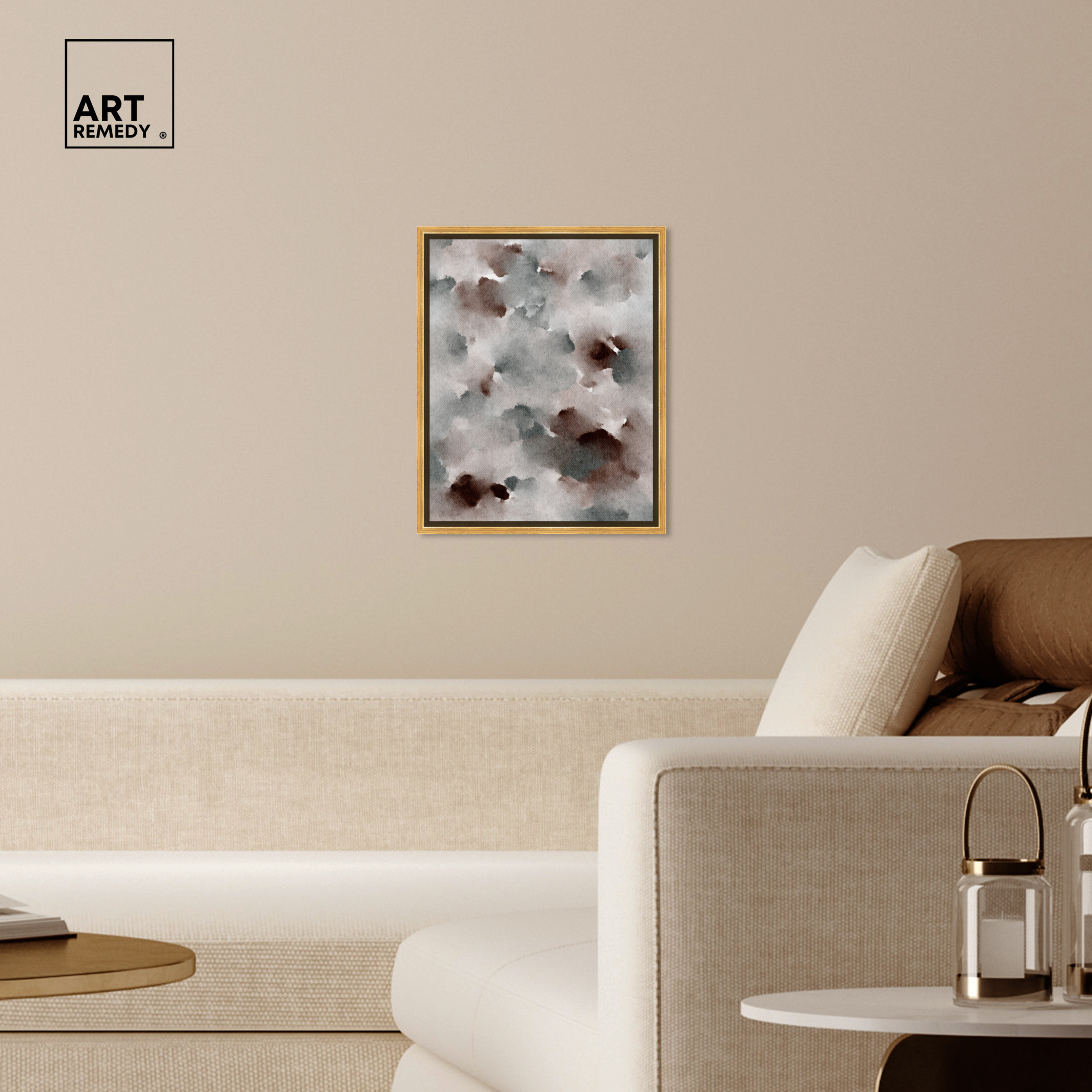 Art Remedy The Winter February Framed Watercolor Boho Abstracts 56942 ...