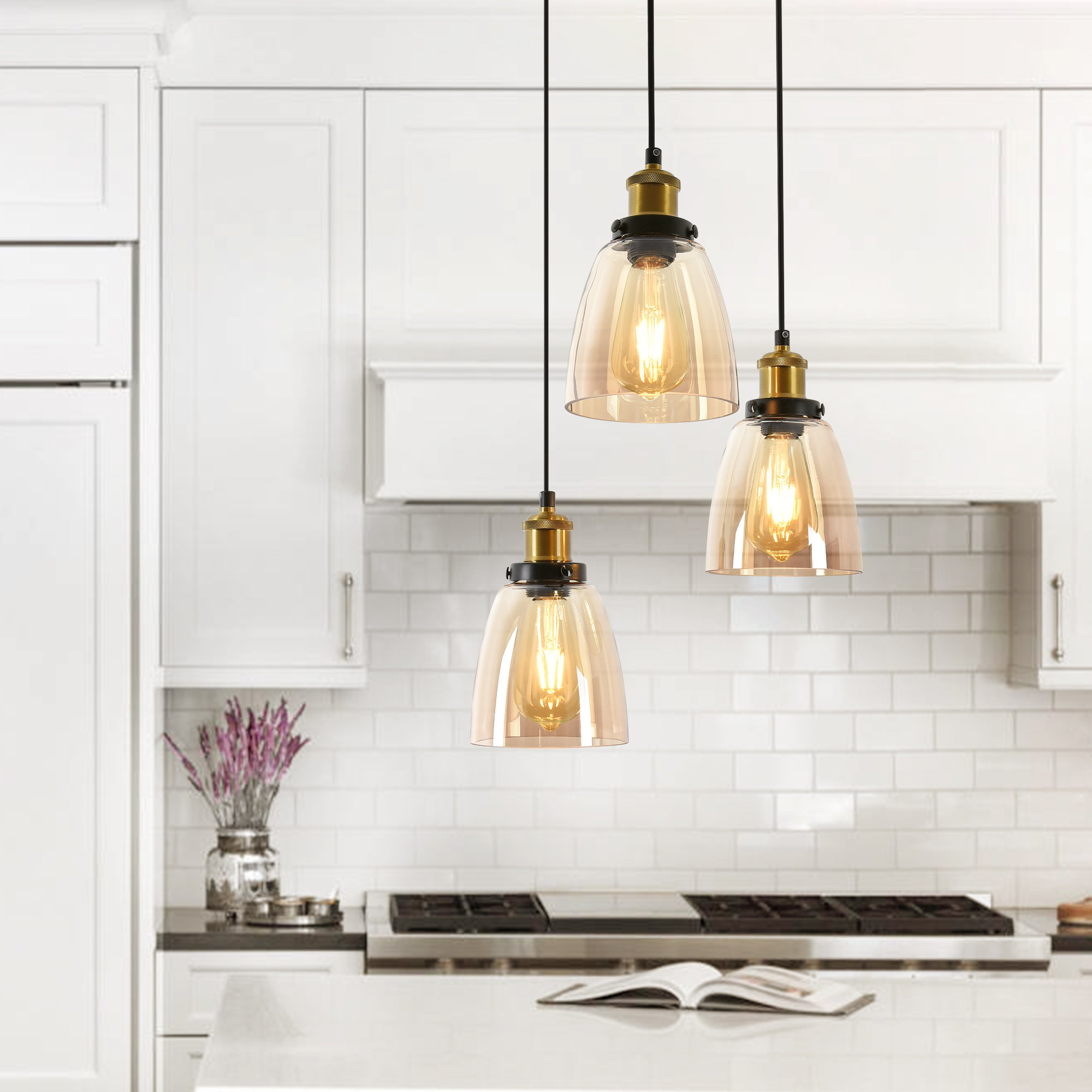 Breakwater Bay Balic 3 - Light Cluster Cone Pendant - Wayfair Canada