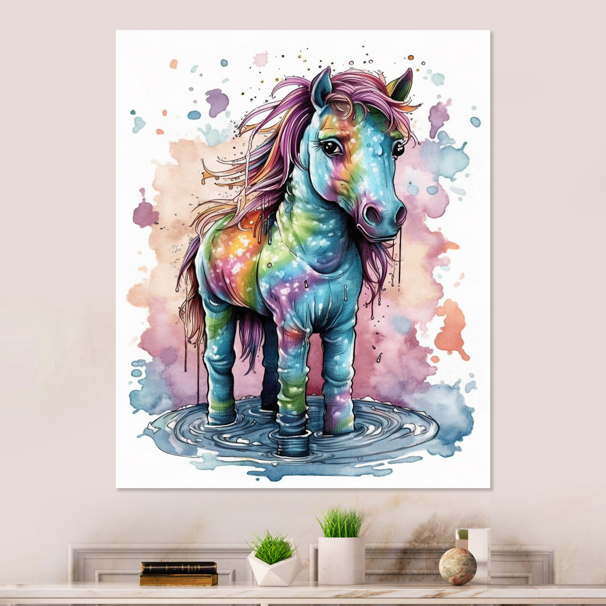 Zoomie Kids Rainbow Mystical Unicorn - Fantasy Unicorn Metal Wall Decor ...