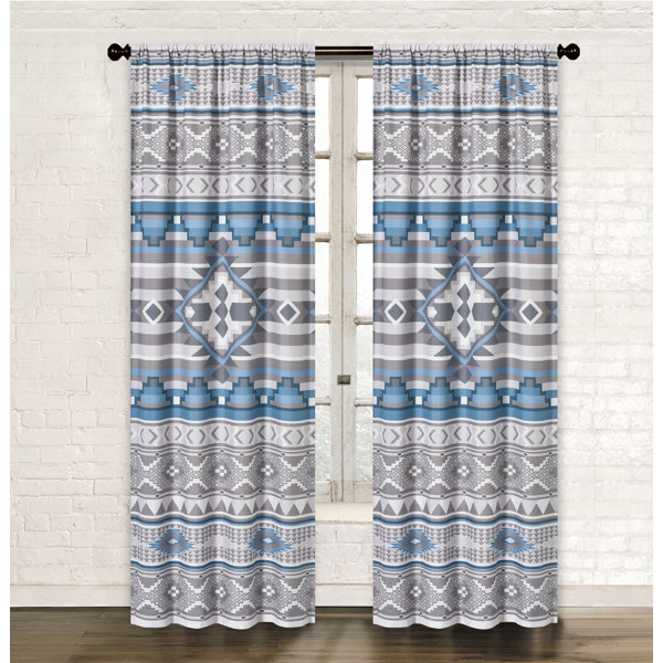 Foundry Select Desert Dream Southwestern Geometric Tribal 84" Curtain ...