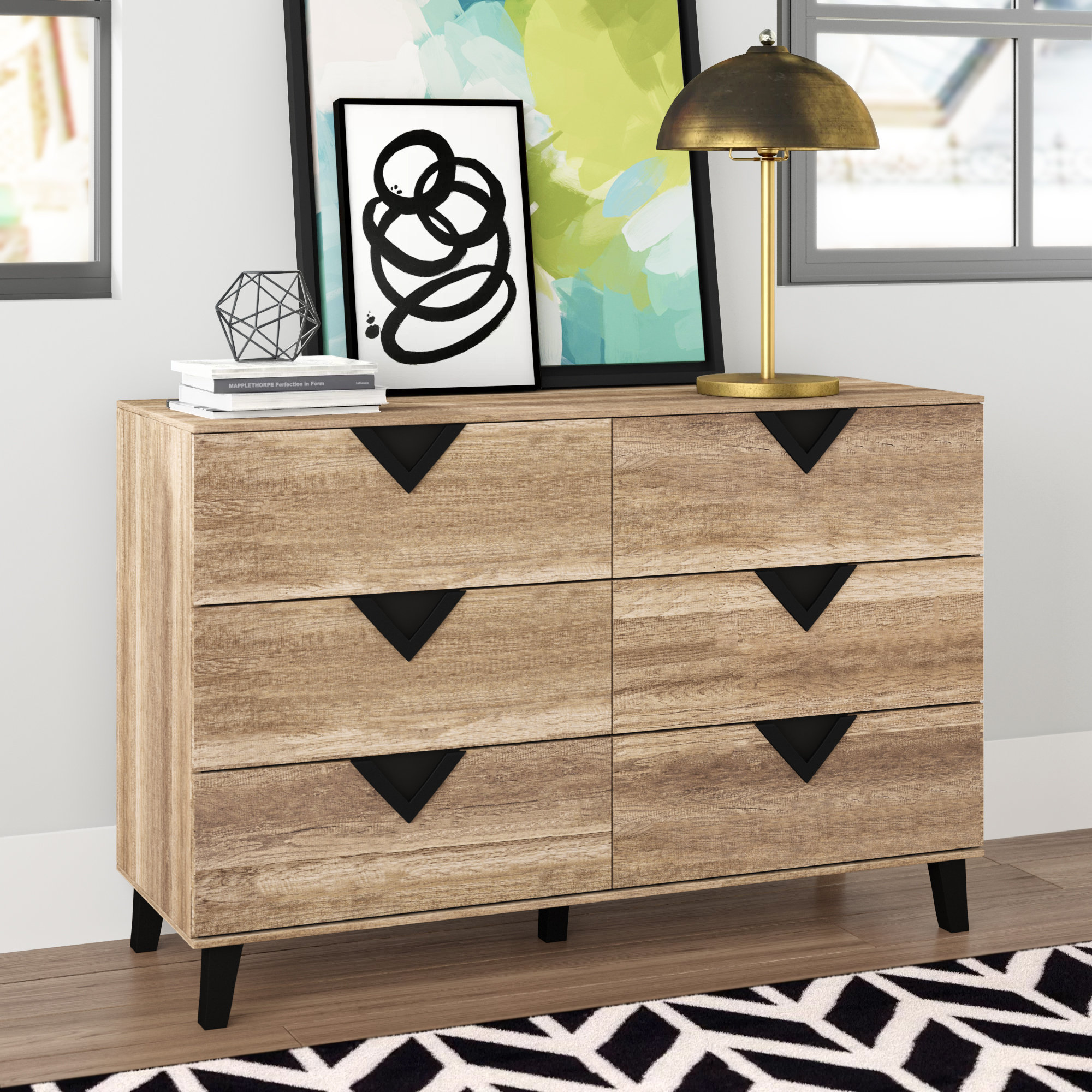 Wrought Studio Elio 6 Drawer Double Dresser & Reviews - Wayfair Canada