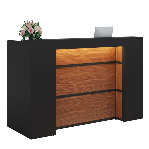 Wrought Studio™ Jacon Rectangular Reception Desk & Reviews | Wayfair