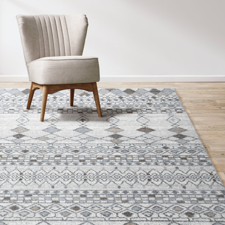 Gertmenian Ciaran Nyla Moroccan Bohemian Grey Geometric Polypropylene ...