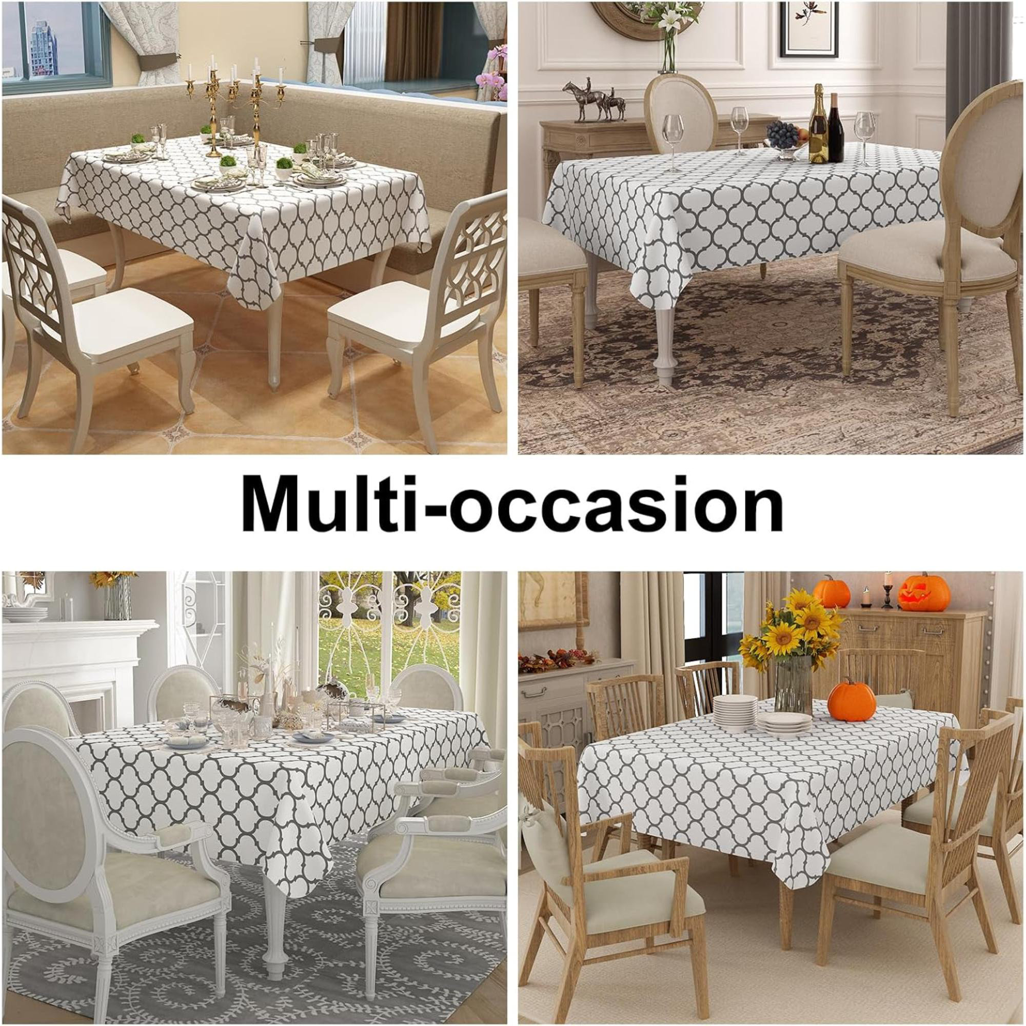 Winston Porter Rectangle Table Cloth, Waterproof Vinyl Tablecloth With ...