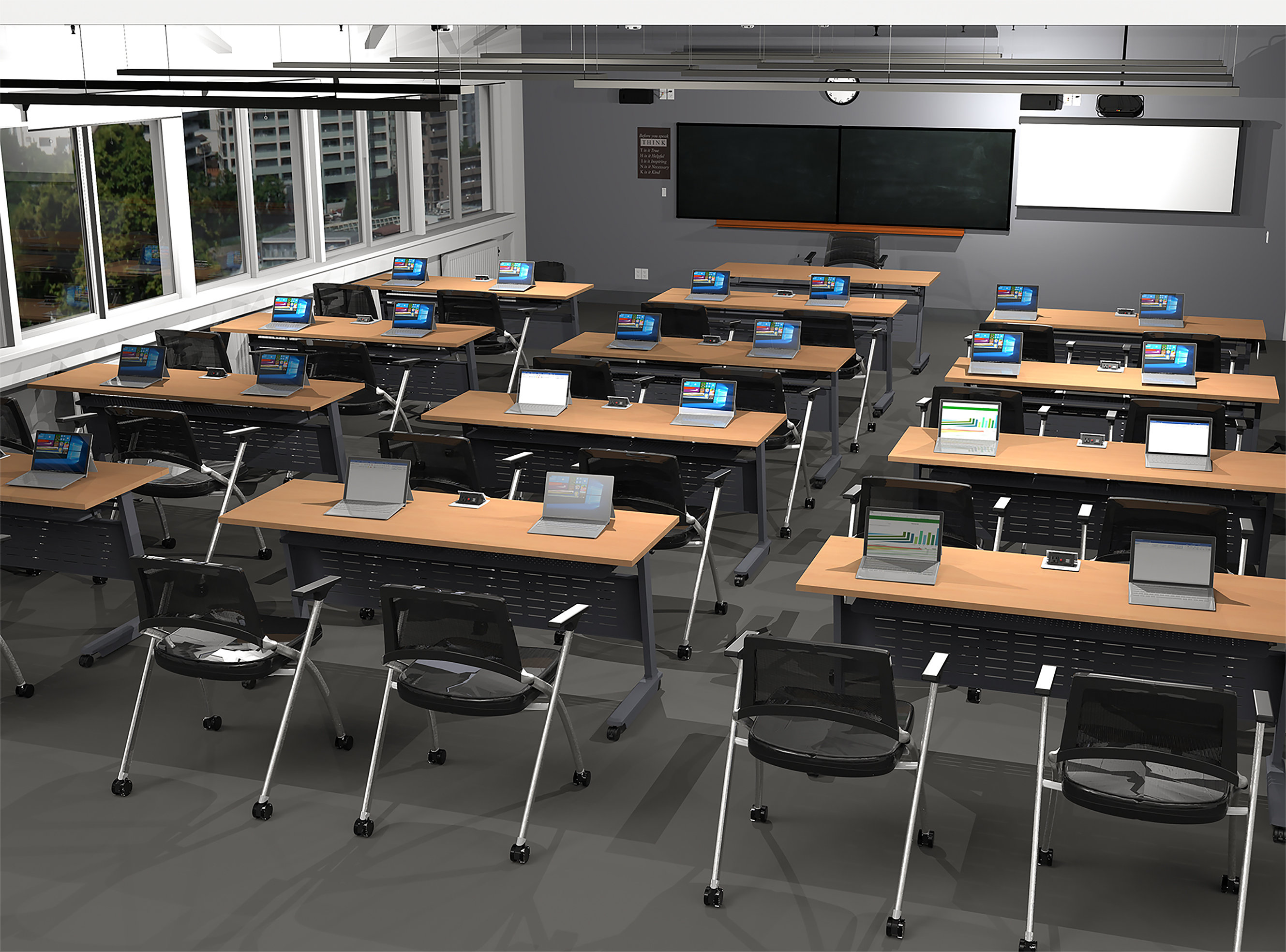 The Twillery Co.® Oey 25 Person Training Meeting Seminar Tables with ...