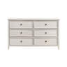 Benjara Etgo 60 Inch Dresser, White Melamine Veneer, 6 Spacious Drawers ...