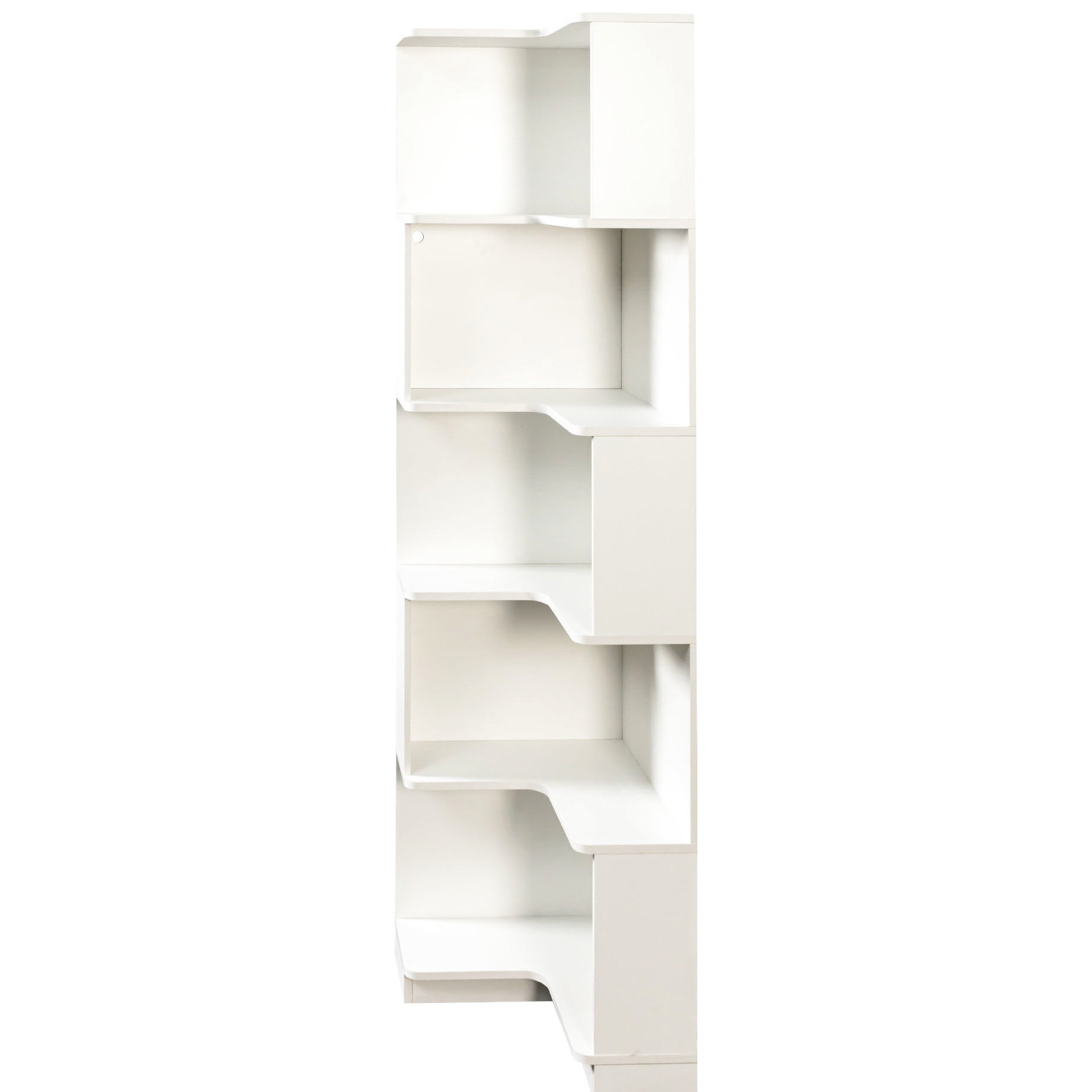 TUOXIN 5 - Tier Freestanding L Shaped Corner Book Shelf With Baffle And ...
