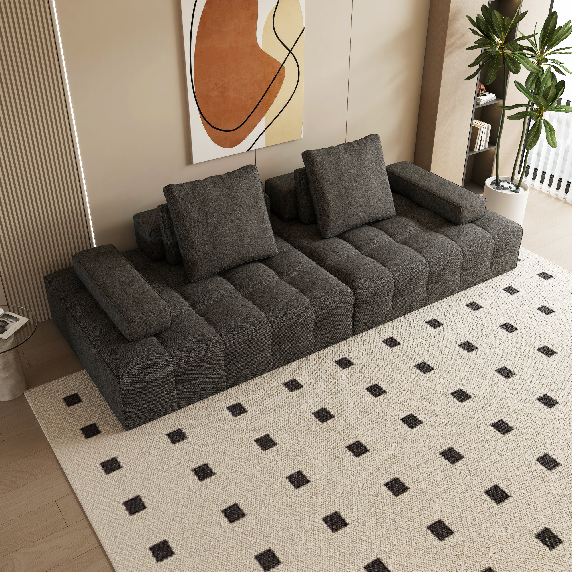 Latitude Run® Versatile Modular Comfort Flannelette Modern Living Room ...