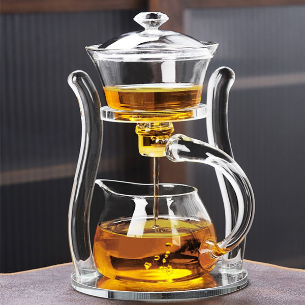 House of Hampton® Glass Automatic Magnetic Teapot Set | Wayfair