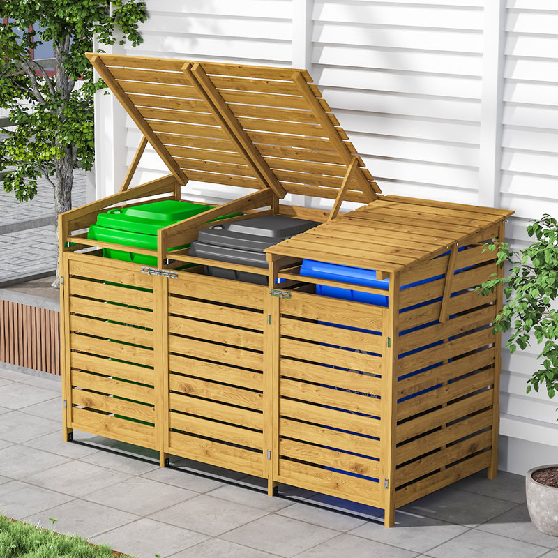 WFX Utility Anevay Wooden Triple Bin Store & Reviews | Wayfair.co.uk