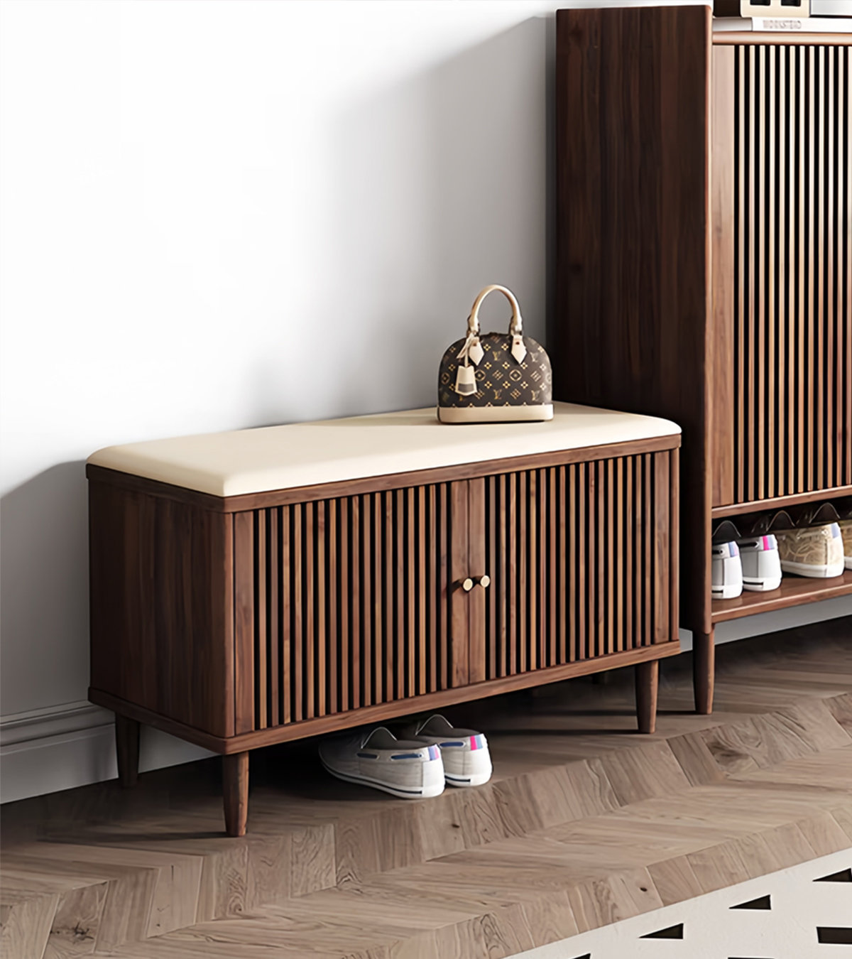 Finesse Furni Simple breathable storage grid shoe-changing stool | Wayfair