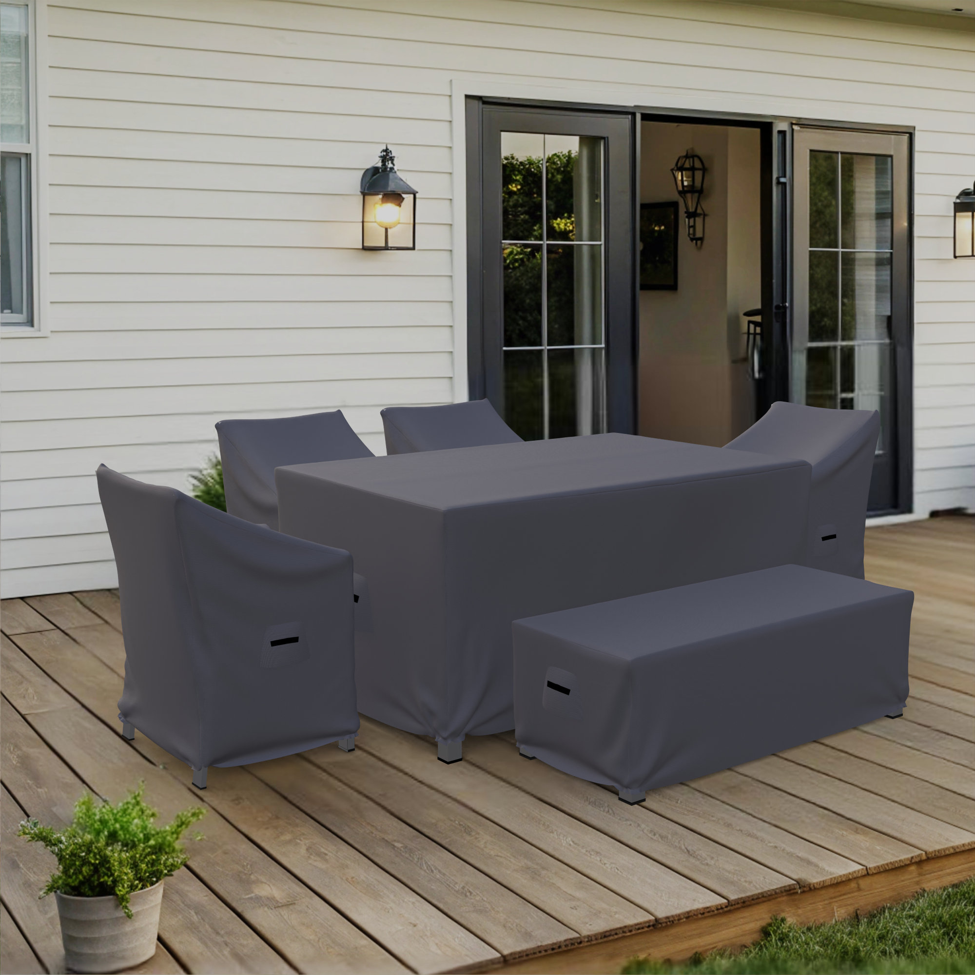 Freeport Park® Ketterman Travira Outdoor Dining Set Cover For 6-Person ...