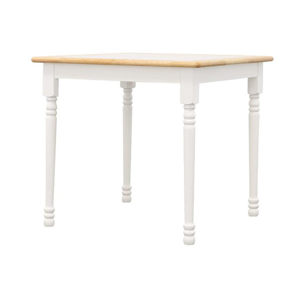 Charlton Home® Dathel Square Dining Table in Brown and White | Wayfair