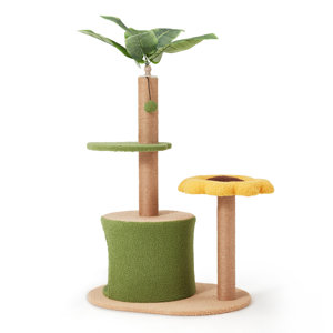 Tucker Murphy Pet™ 31.5" Cat Tree For Indoor Small Cats, Cute Sunflower ...