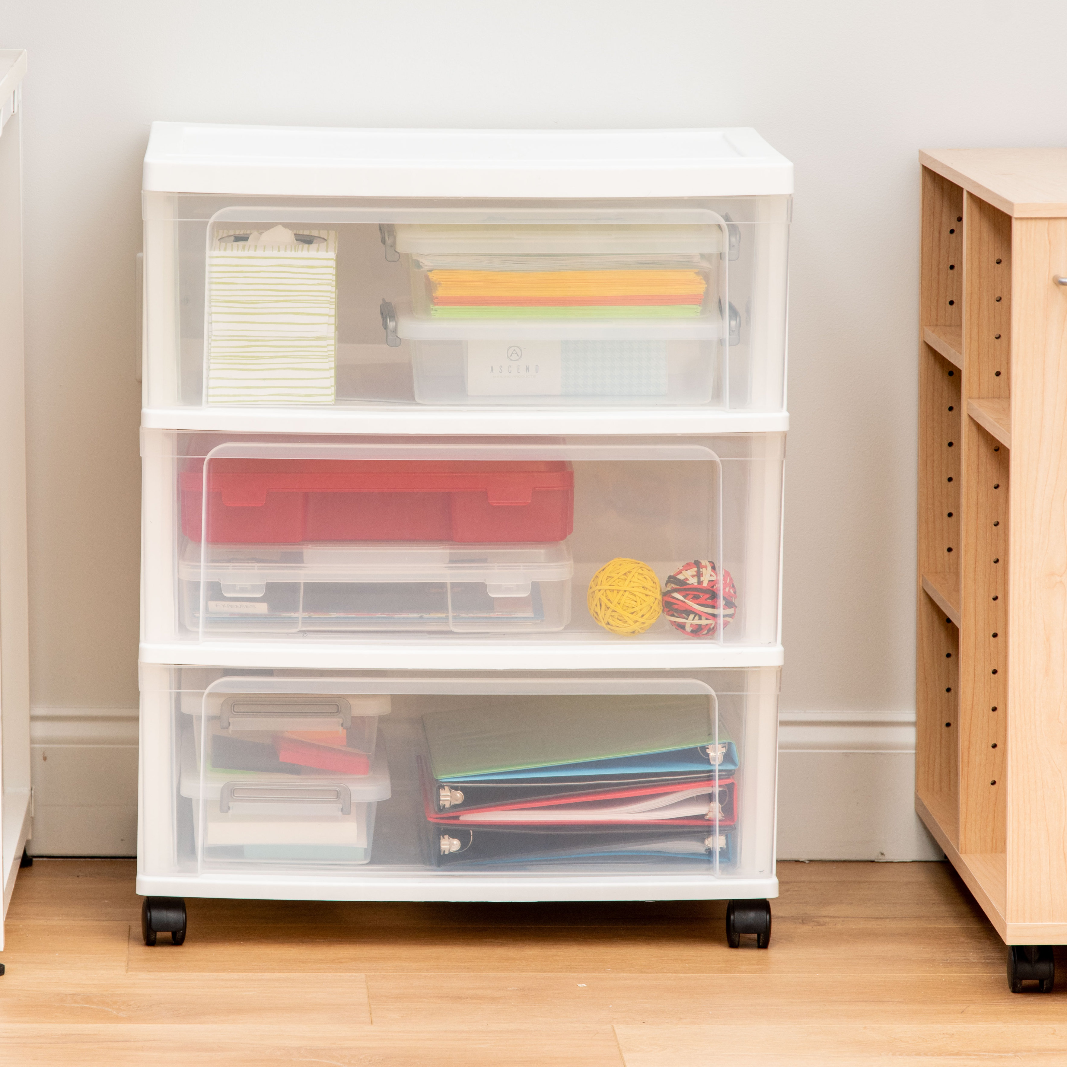 Iris Usa Inc 3 Drawer Plastic Storage Chest With Casters And Reviews