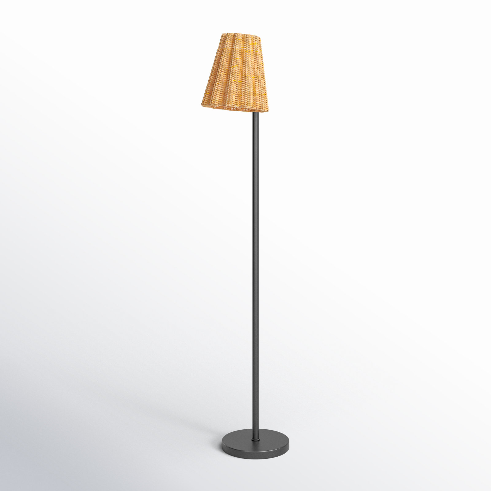 Joss & Main Vincente Cane and Iron Floor Lamp | Joss & Main