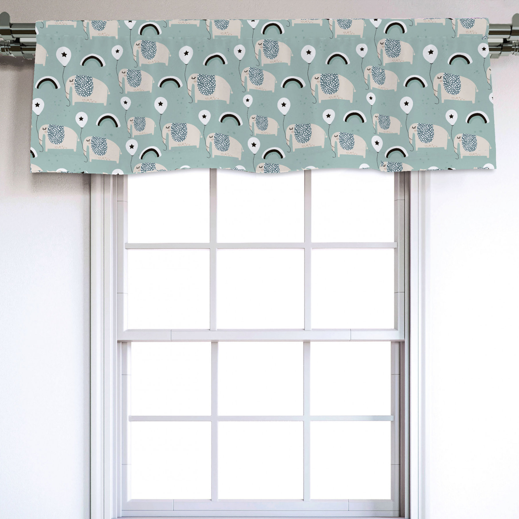Ambesonne Elephant 54" Window Valance | Wayfair