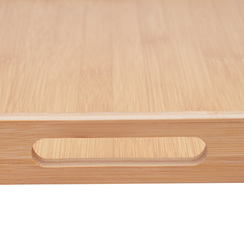 Millwood Pines Curtina 4Pcs Rectangular Log Color Bamboo Serving Tray ...
