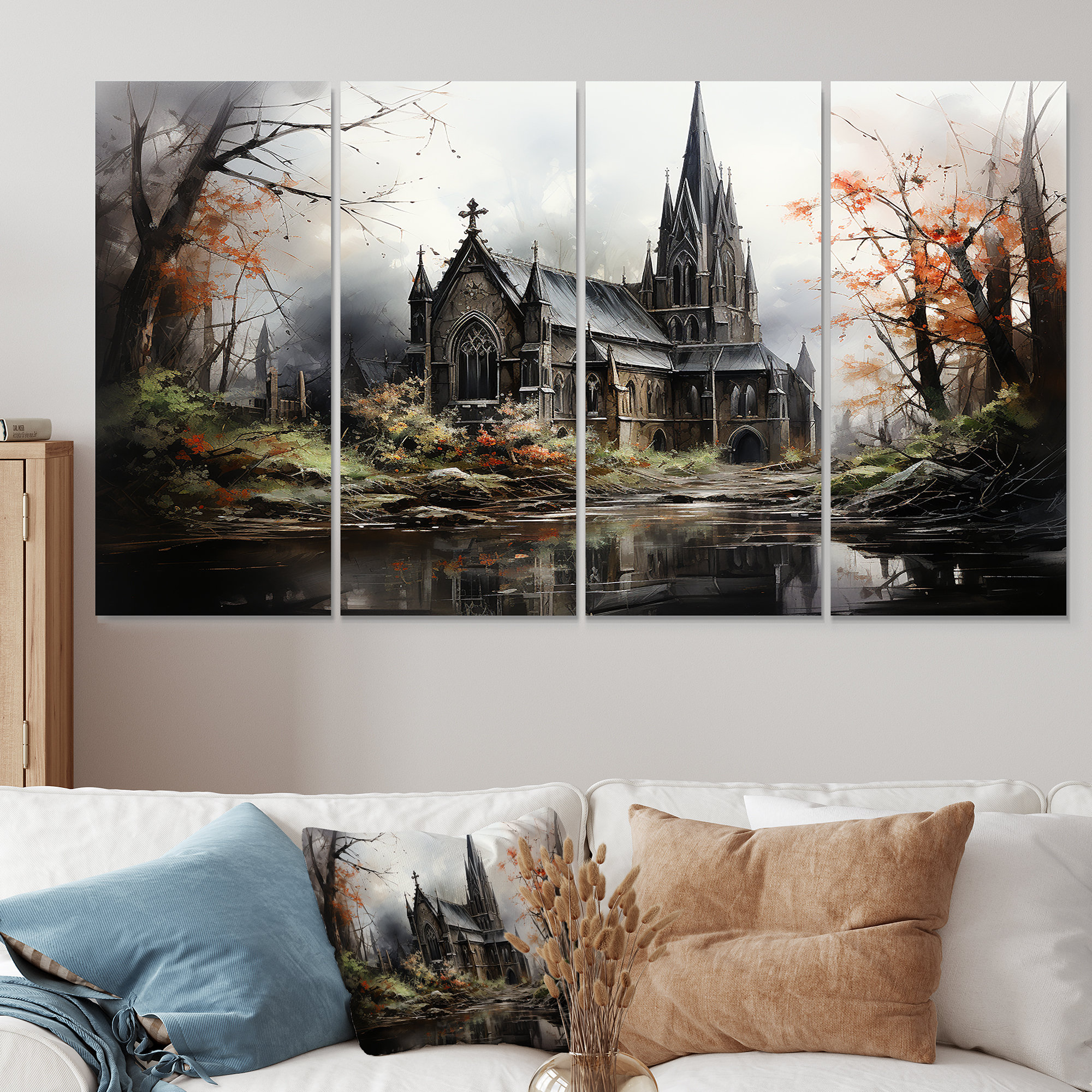 Alcott Hill® Black Neo Ecclesiastic Vision Church I - Church 4 Piece ...