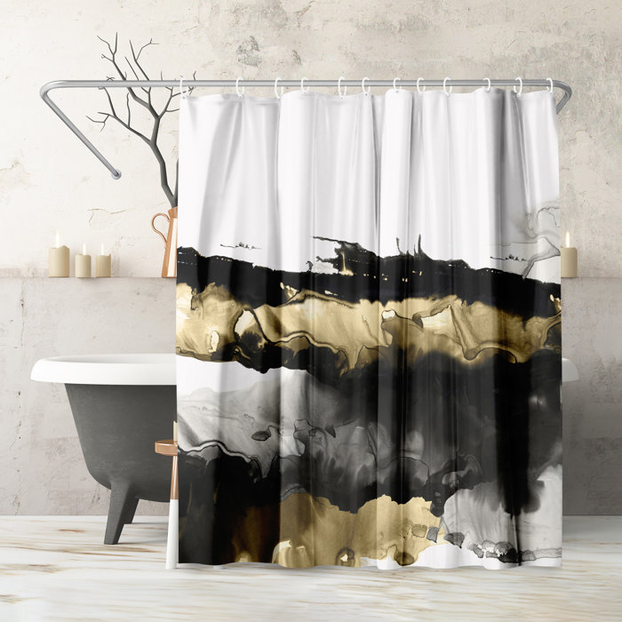 The Twillery Co.® Abstract Shower Curtain Drizzle by PI Creative Art ...
