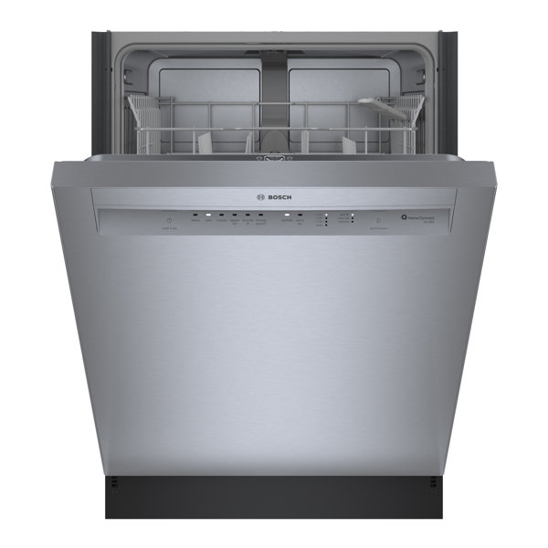 Bosch 100 Series 24" Front Control Built-In Dishwasher with Hybrid Tub ...