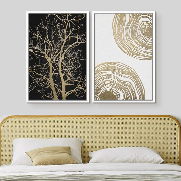 IDEA4WALL Tree Ring " Forest Wood Tree Rings " 2 - Pieces | Wayfair