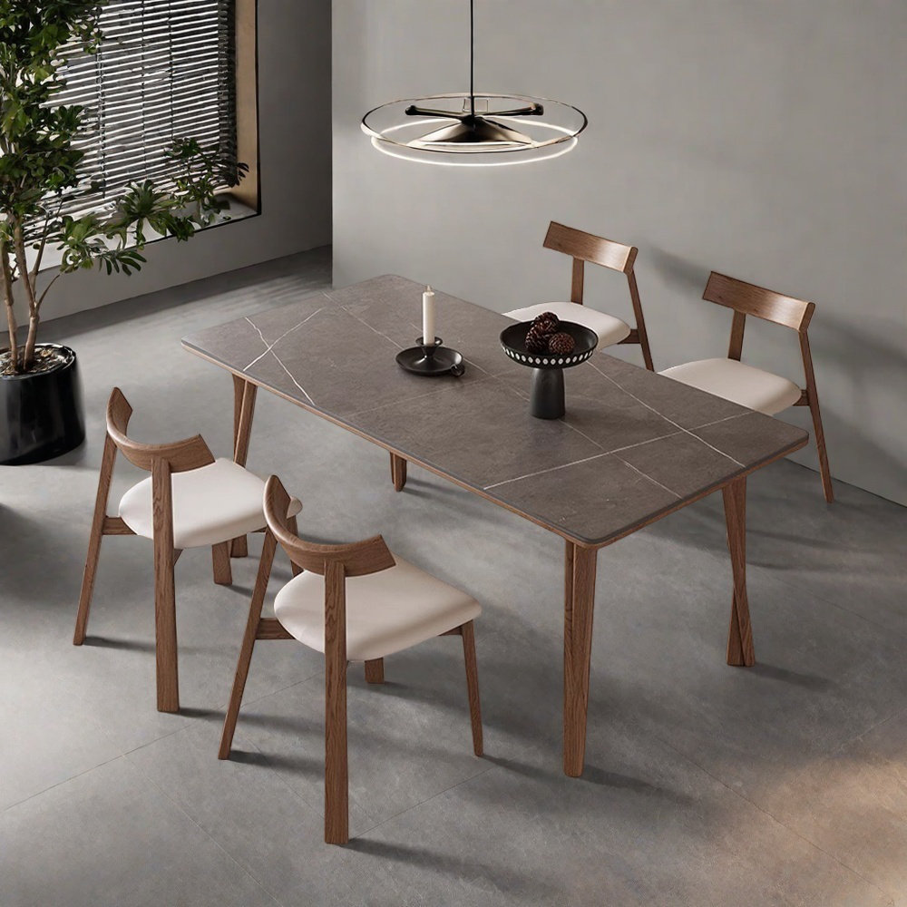dinlin home Modern simple ash wood family dining table set | Wayfair