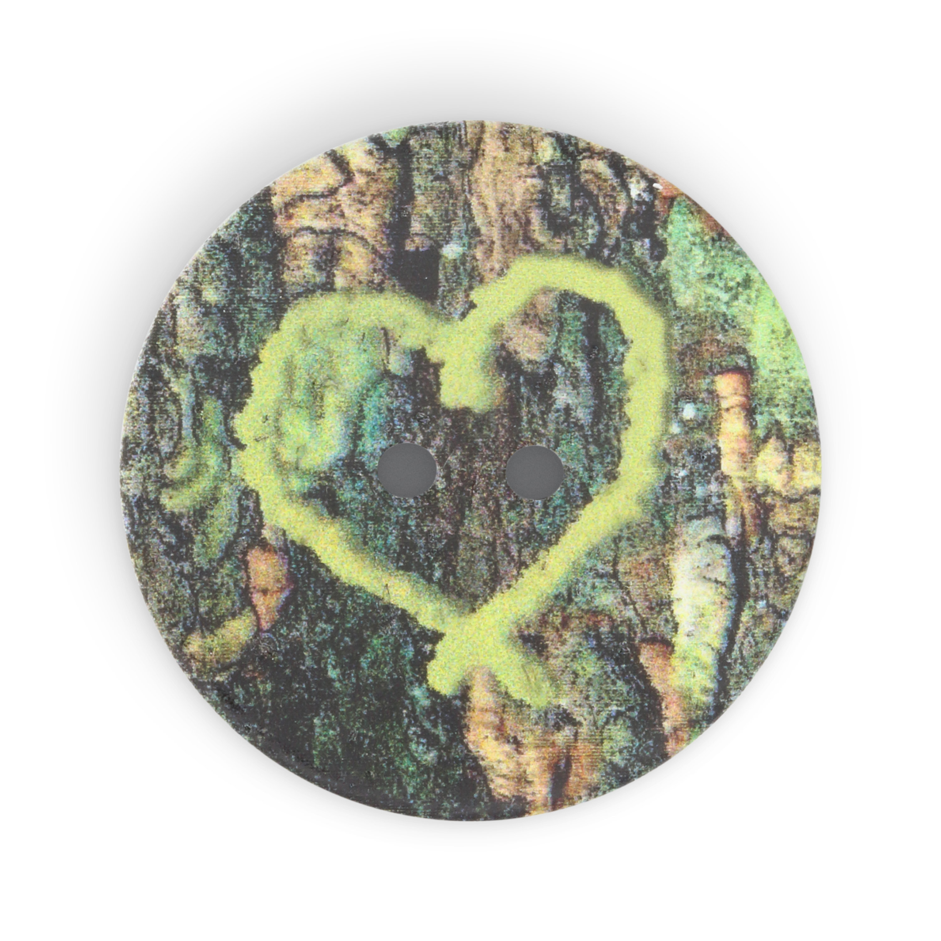 Dritz Sustainable Coconut Round Heart Button, 30mm, Light Green, 3 ...