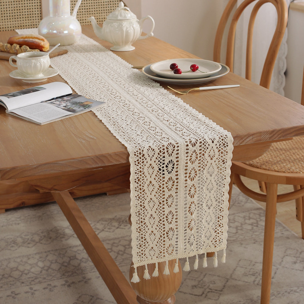 One Allium Way® Vintage Farmhouse Table Runner For Wedding Party Coffee ...