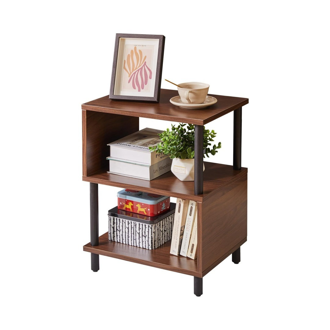 George Oliver Bedside Table Record Player Stand With Open Storage For ...