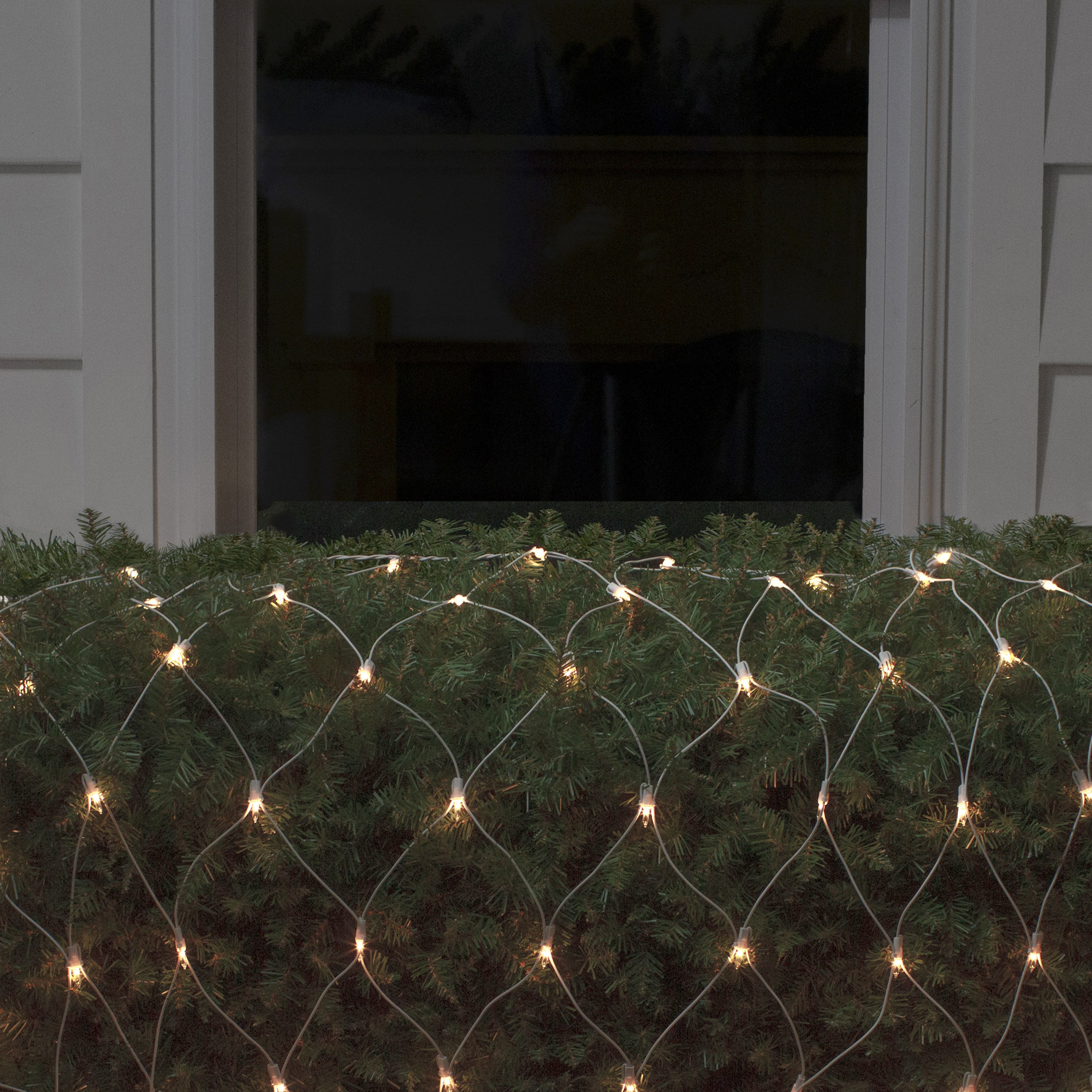 Northlight Seasonal Clear Mini Net Style Christmas Lights White Wire ...