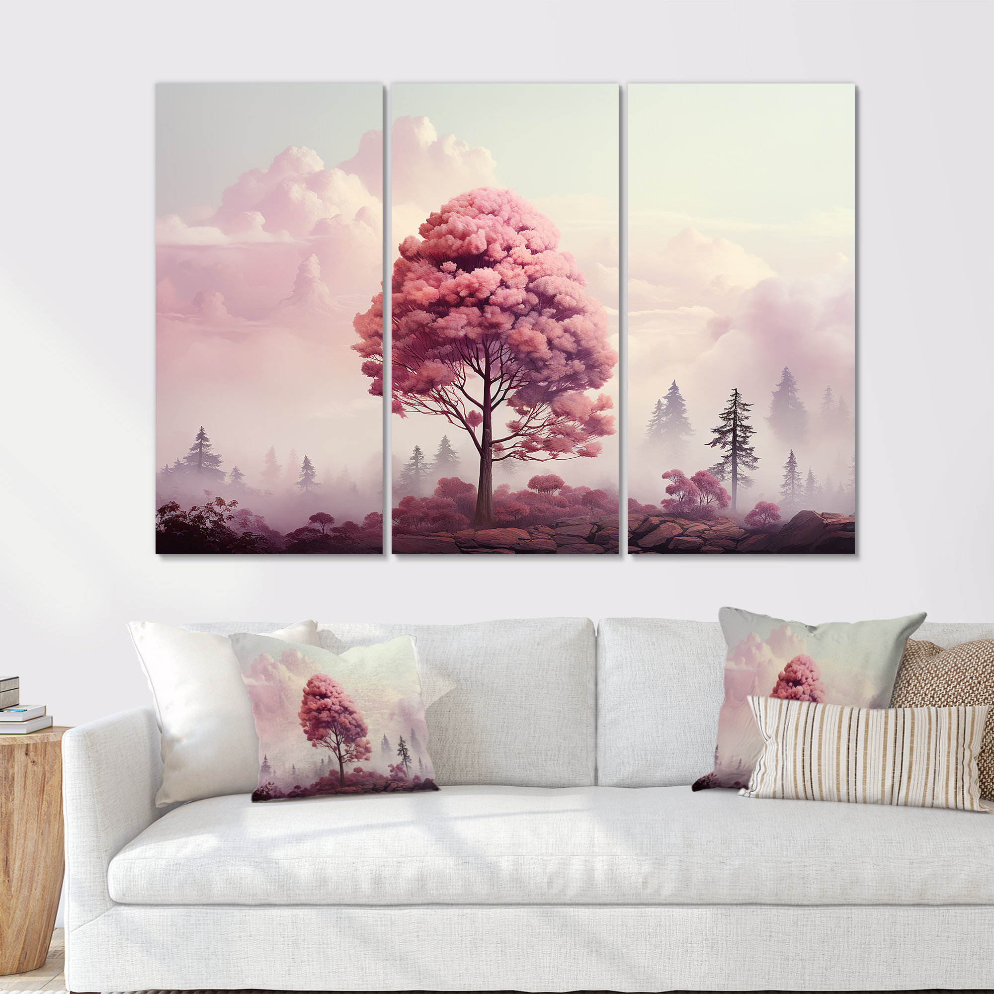 Millwood Pines Mystic Pink Trees In Amethyst Landscape V - Tree Redwood ...